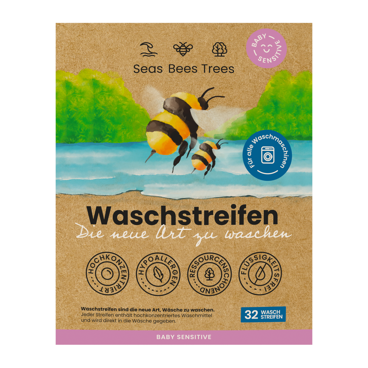 SBT Wasch-Bundle: Waschmittel Blätter & Waschmaschinenreiniger – Seas Bees and Trees